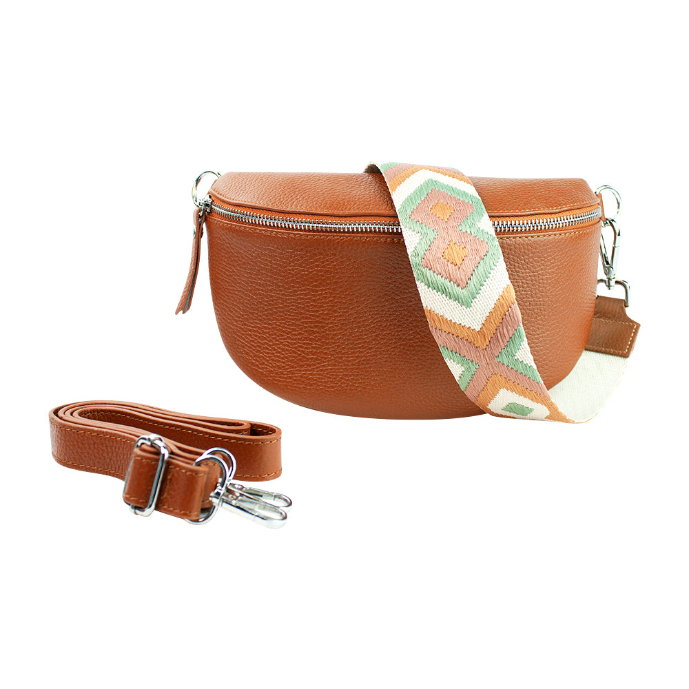 Leather fanny pack TONI with changeable strap made in Italy | lePelou ...