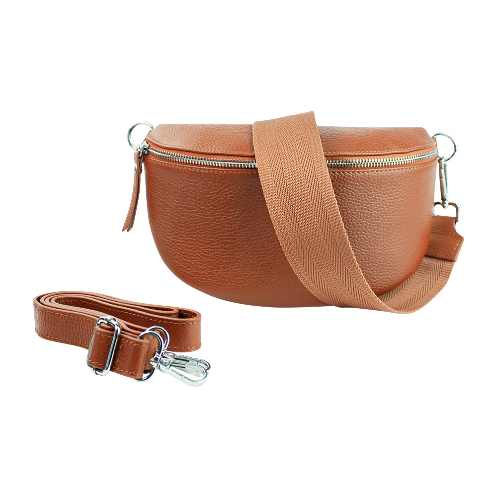 Leather fanny pack TONI with changeable strap made in Italy | lePelou ...