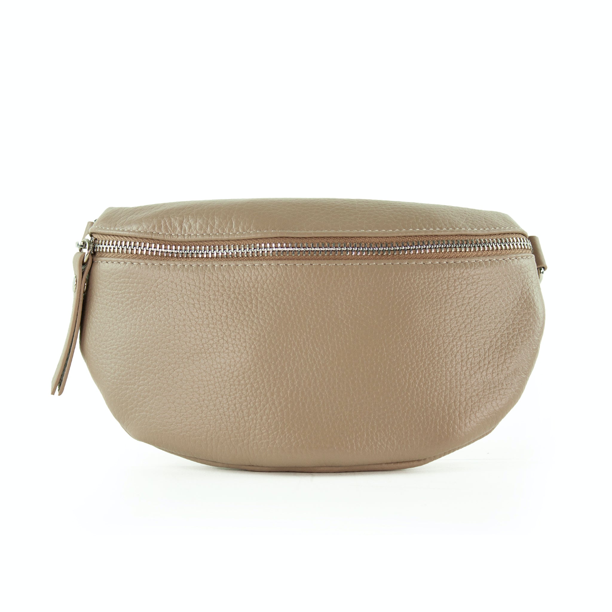 lePelou ladies leather bum bag light taupe with interchangeable strap