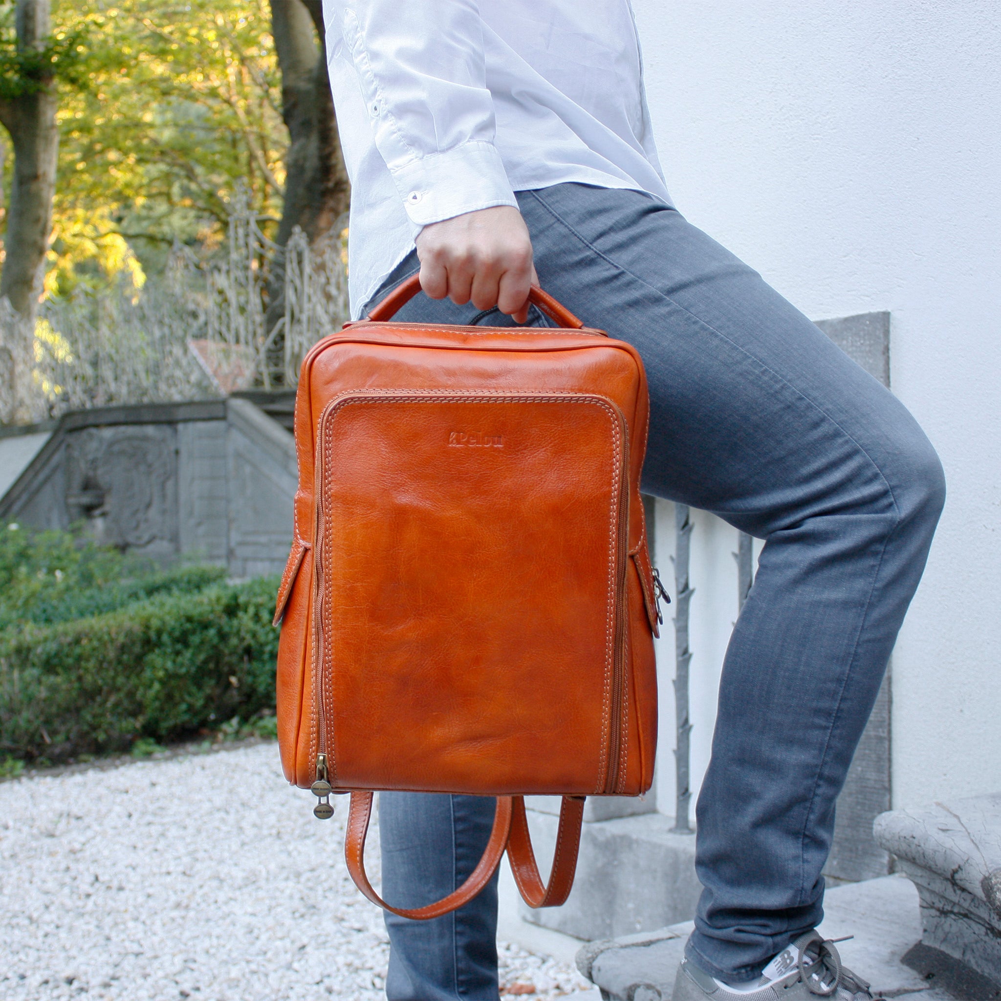 Robuster Leder Rucksack GABRIEL made in Italy | lePelou – le-pelou